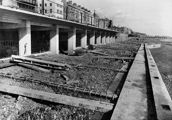 Lower Promenade Construction - Hastings UK Photo Archive