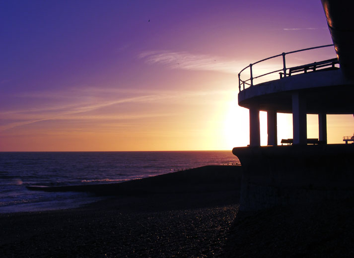 Bottle Alley View at Dusk - Hastings UK Photo Archive