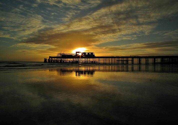 Hastings Pier Sunset - Hastings UK Photo Archive